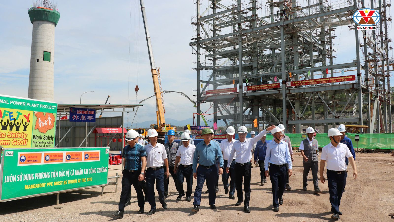 Phó TGĐ Tập đoàn Phan Xuân Thủy kiểm tra tiến độ Dự án Nhà máy Nhiệt điện Na Dương II và làm ...